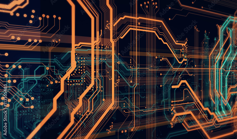 Technology background/Technology background of the abstract computer ...