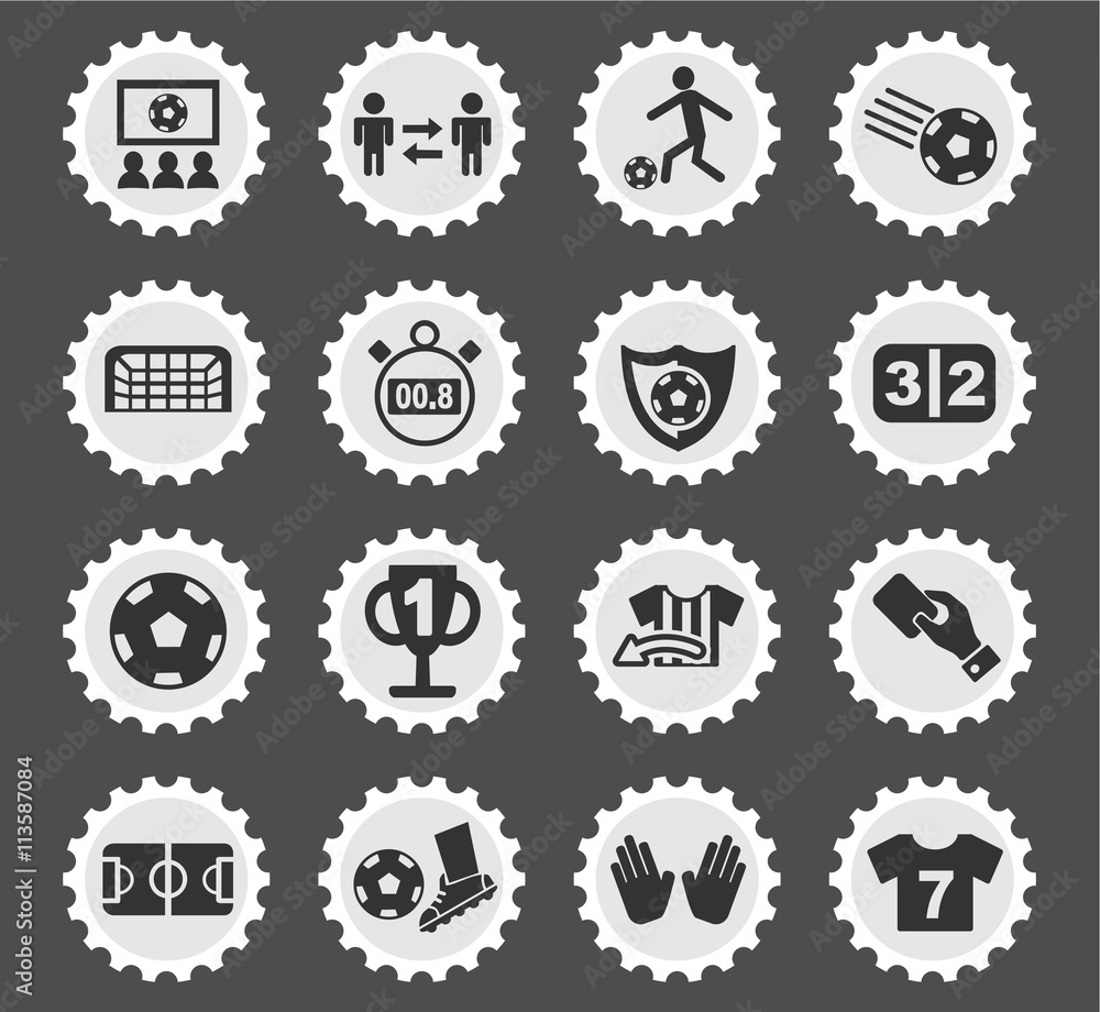 football icon set Stock Vector | Adobe Stock