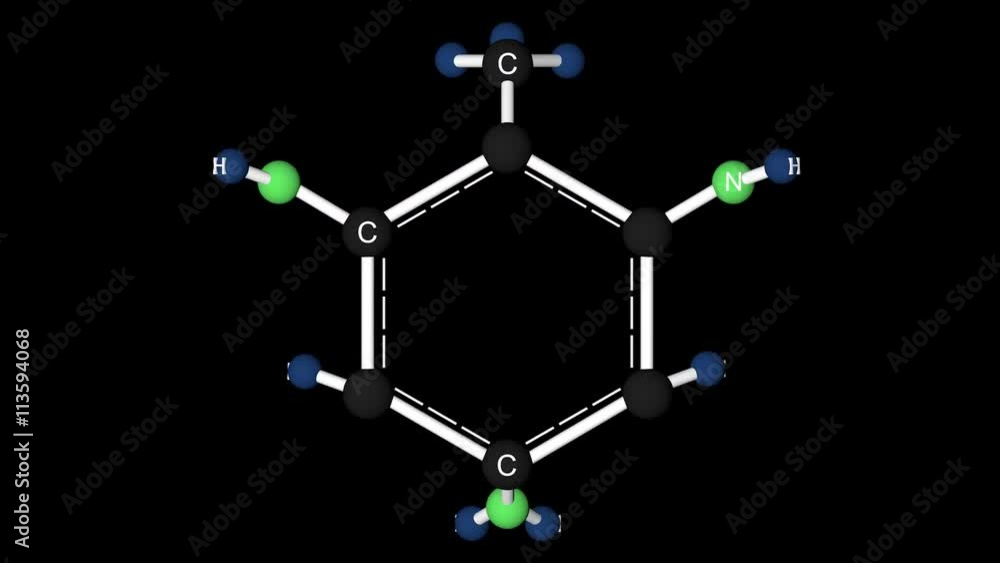 Trinitrotoluene molecule structure. Molecular structure of ...