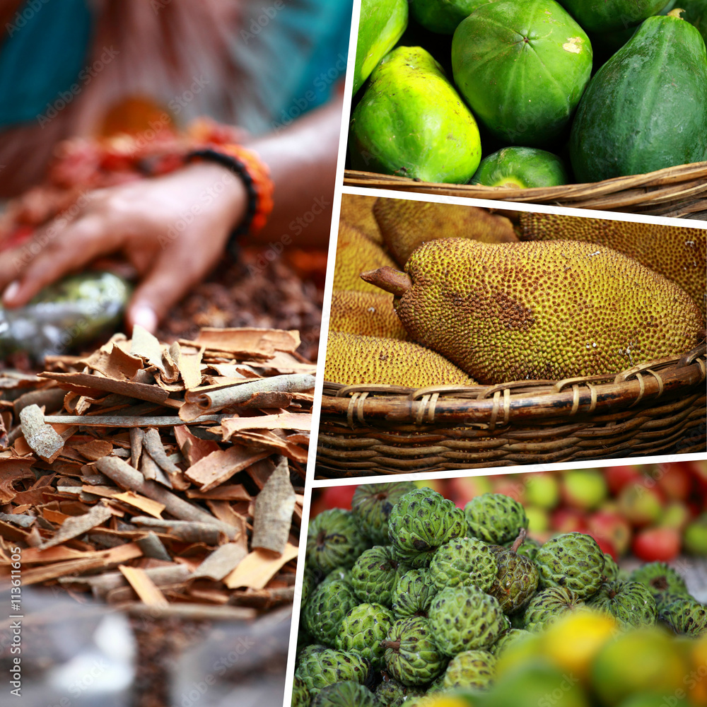 Collage of India images - travel background (my photos) Stock Photo ...