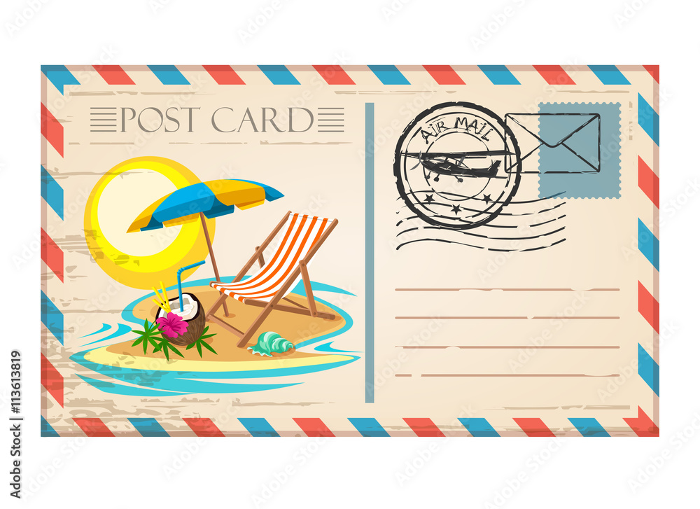 Vintage Summer Postcard