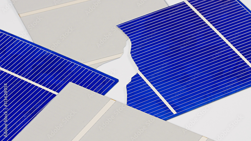 Broken solar panel cell parts Stock Photo | Adobe Stock