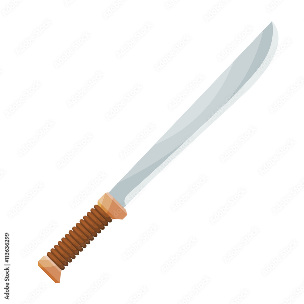 Stock Vector Cartoon stained machete on a white background. A to Stock ...