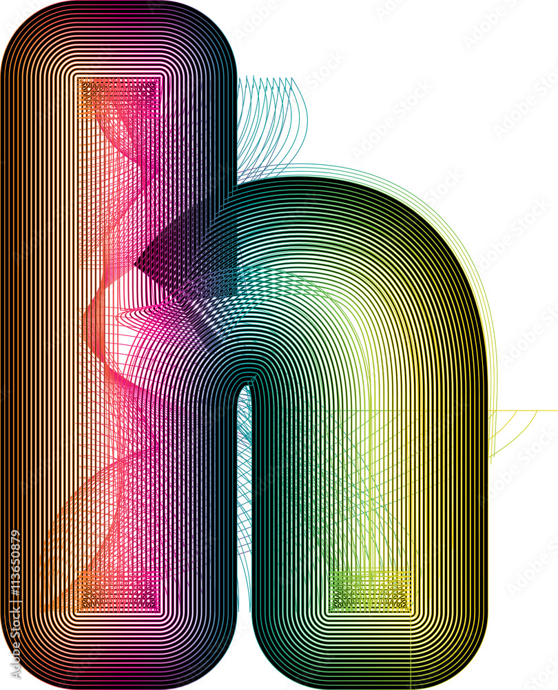 Abstract colorful Letter h Stock Vector | Adobe Stock