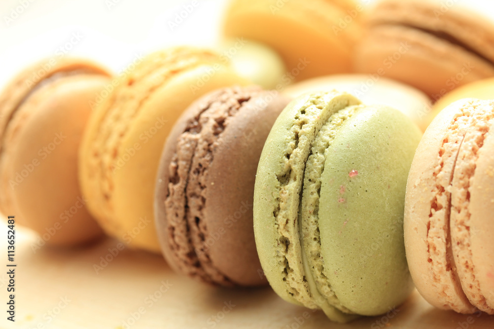 Pastel colored macarons Stock Photo | Adobe Stock