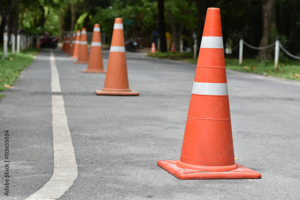 Road bollard traffic cone isolated on white background Stock Photo ...