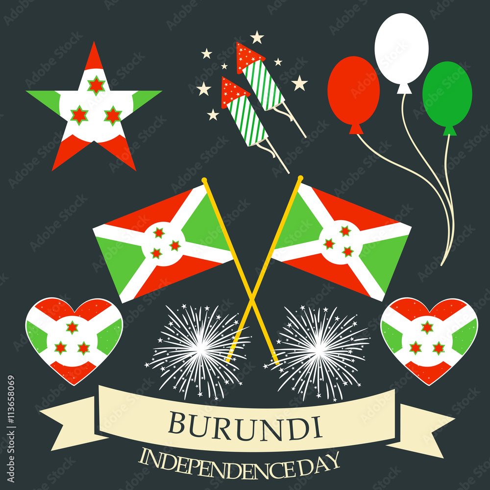 Burundi Independence Day Stock Illustration | Adobe Stock