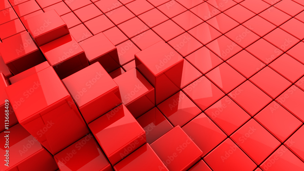 red cubes background Stock Illustration | Adobe Stock