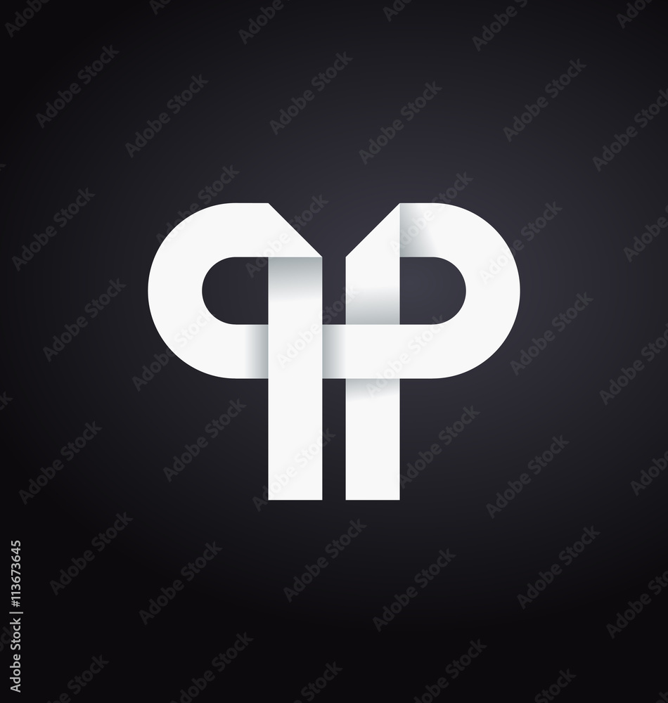PP Two letter composition for initial, logo or signature. Stock Vector ...