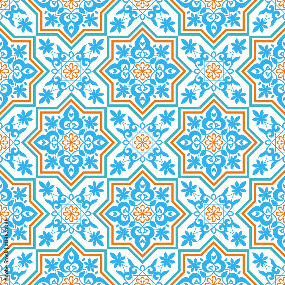 Arabesque. Pattern in Mauritian style. Arab seamless texture. Element ...