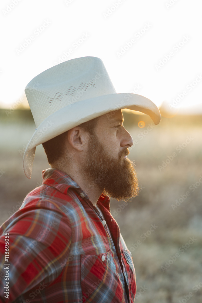 Portrait of a cowboy man Stock Photo | Adobe Stock