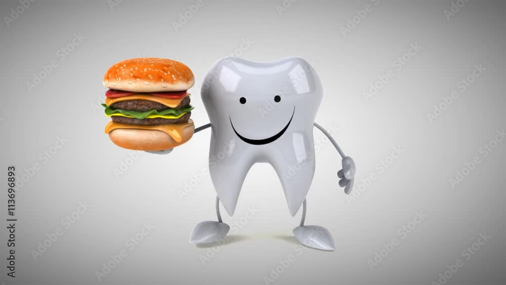 Fun tooth - Computer animation Stock Video | Adobe Stock