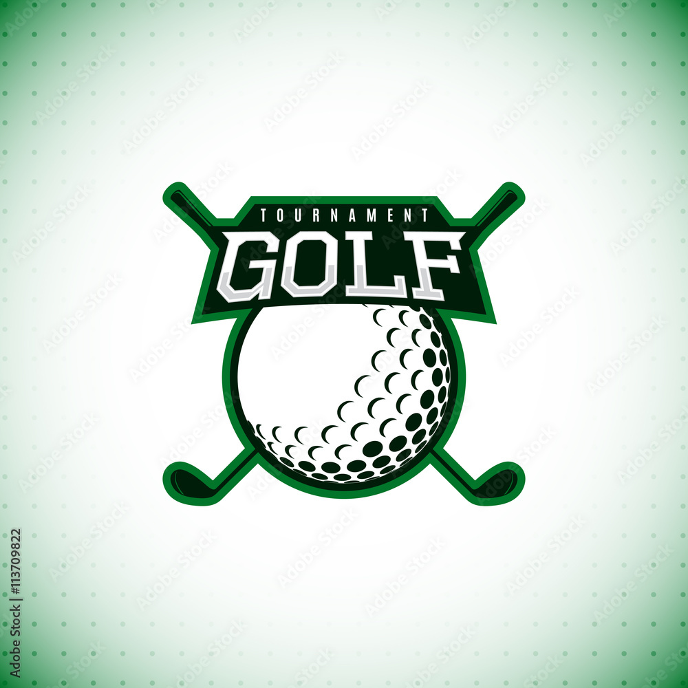 Vector logo of golf tournament. Symbol of golf championship. Vector ...