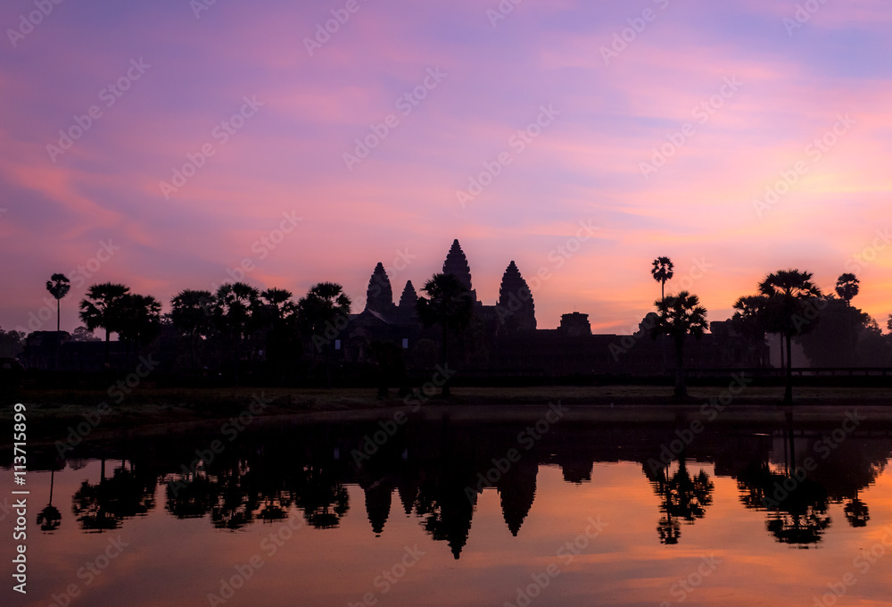Photo & Art Print Angkor Wat temple sunset sky, hanohiki