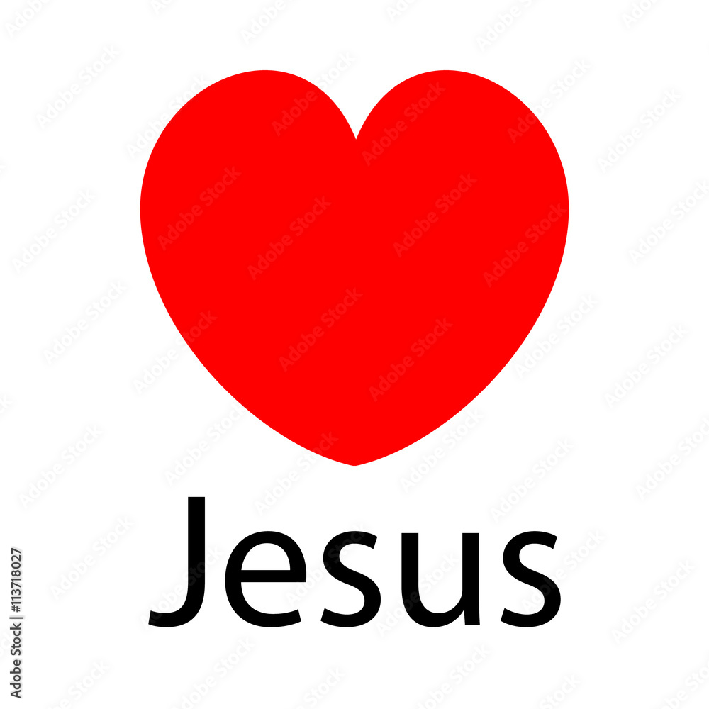 I love Jesus, font type with signs, stickers and tags Stock Vector ...