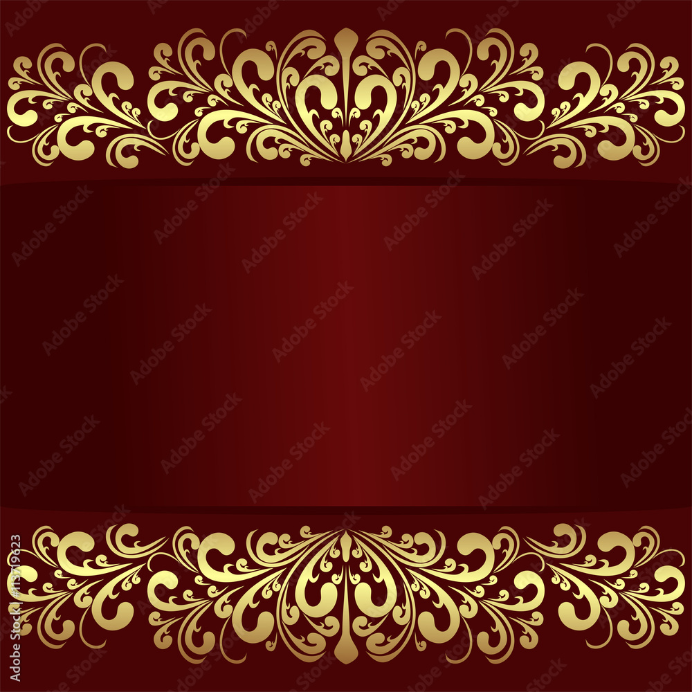 Royal Red And Gold Background