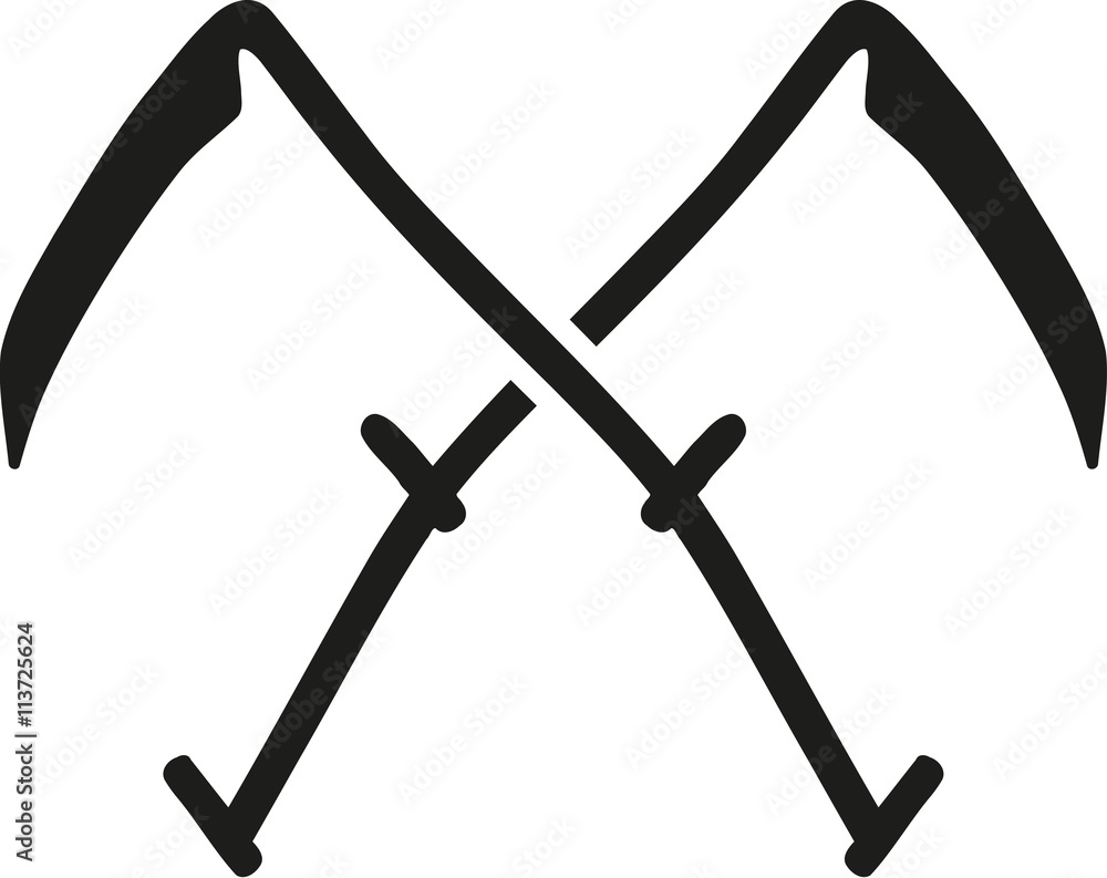 Crossed Scythes Stock Vector | Adobe Stock