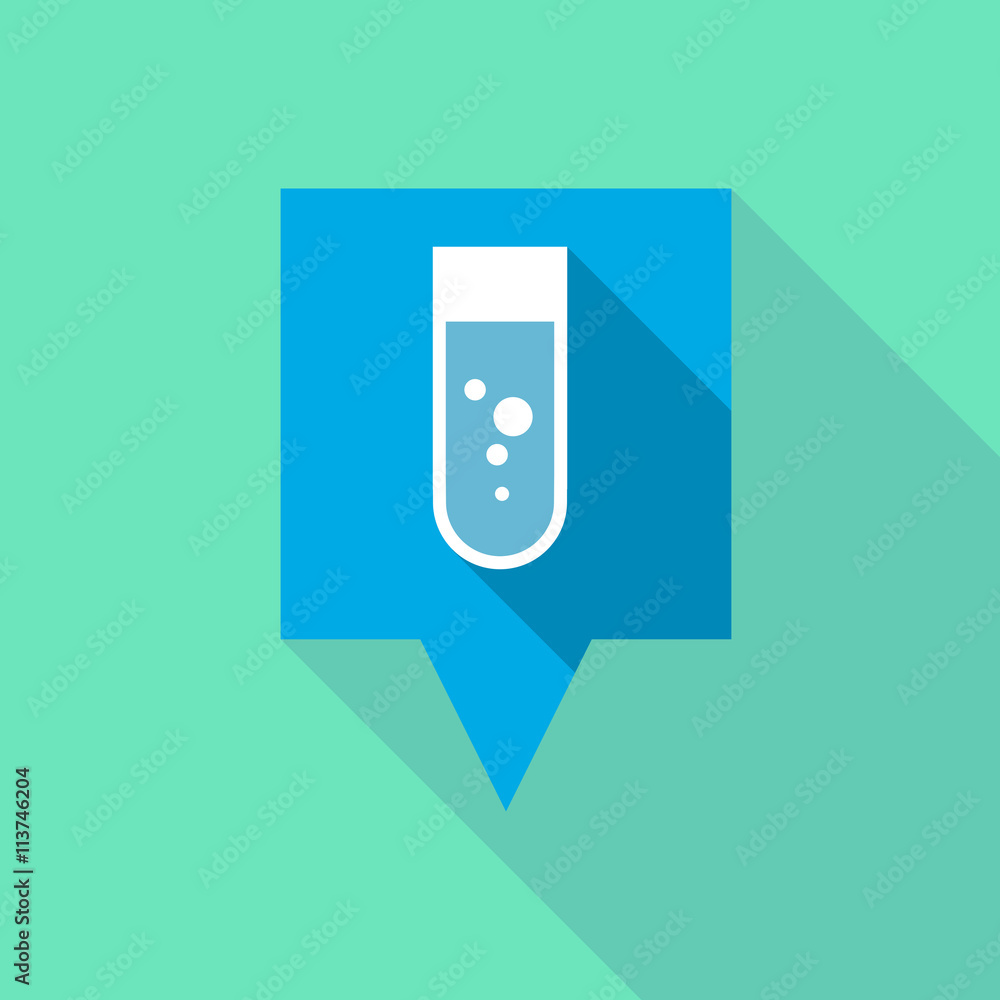 Long tooltip icon with a chemical test tube Stock Vector | Adobe Stock