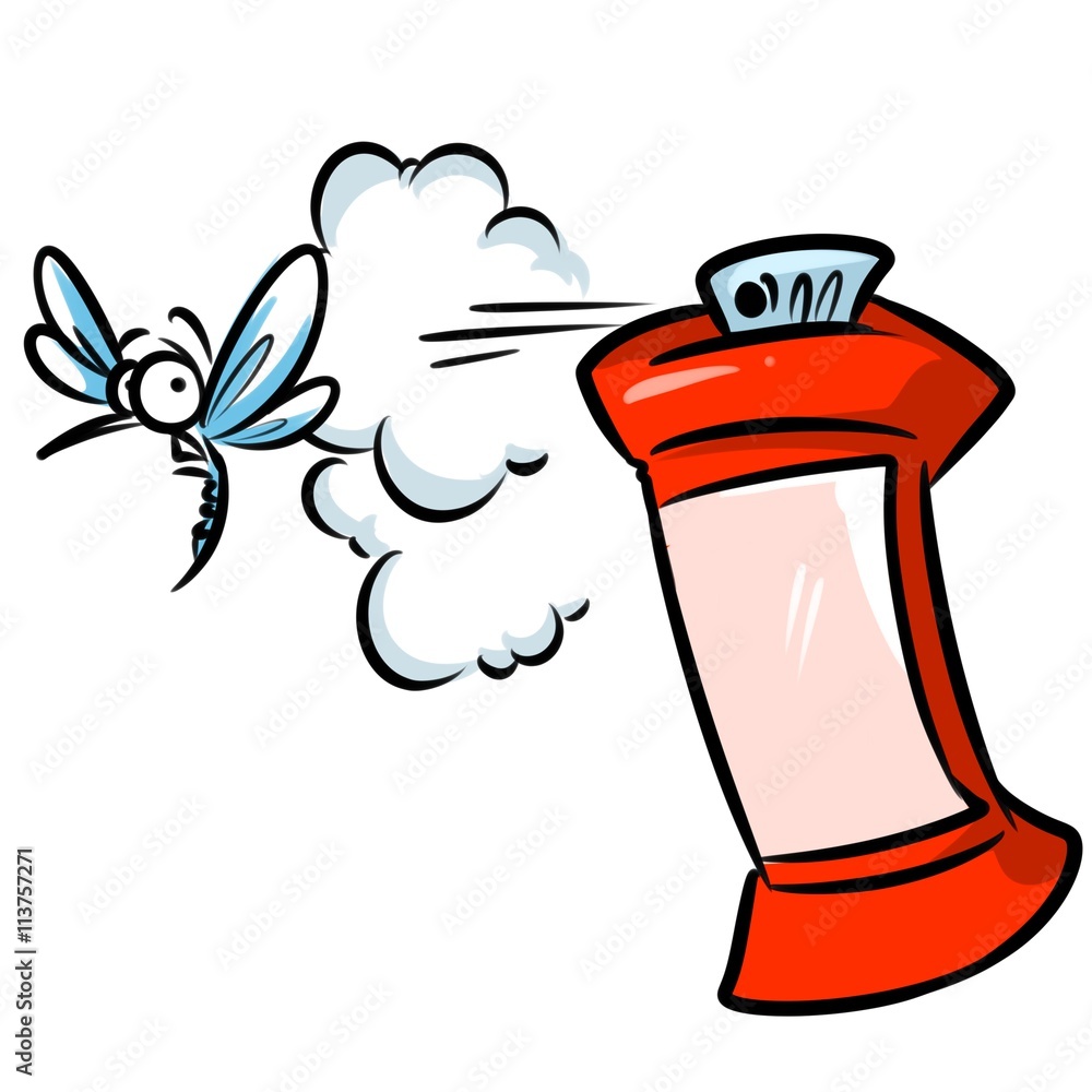 Mosquito Spray Cartoon Clip Art
