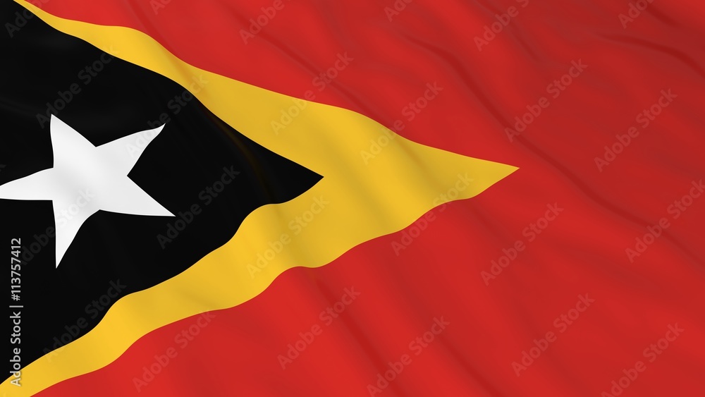 Timorese Flag HD Background - Flag of East Timor 3D Illustration Stock ...