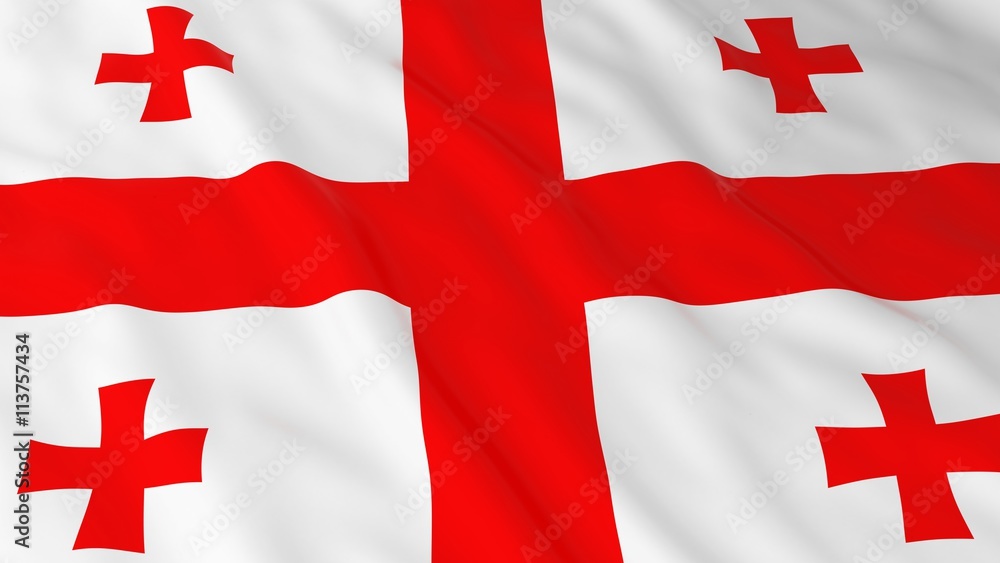 Georgian Flag HD Background - Flag of Georgia 3D Illustration Stock ...