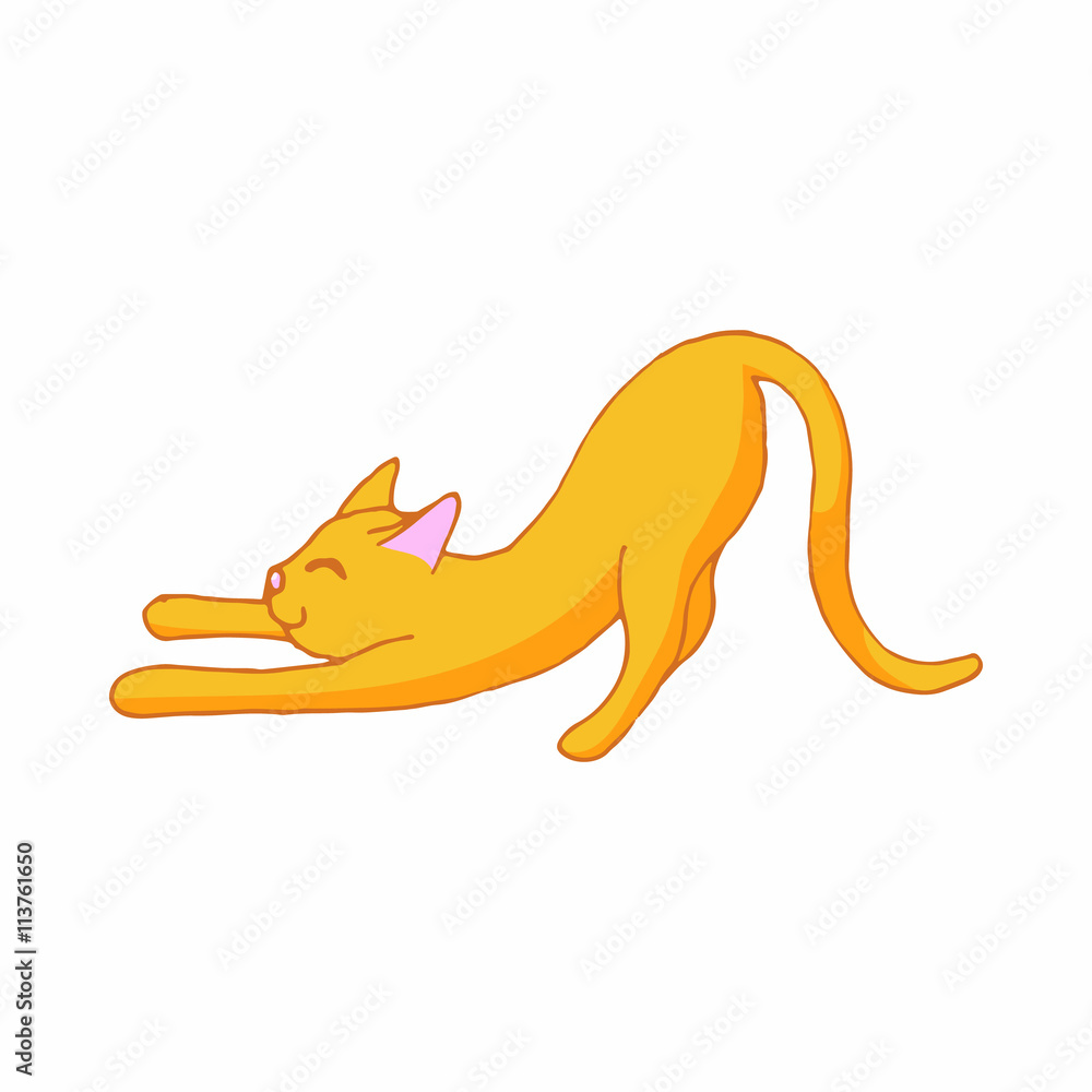 Cat icon, cartoon style Stock Vector | Adobe Stock