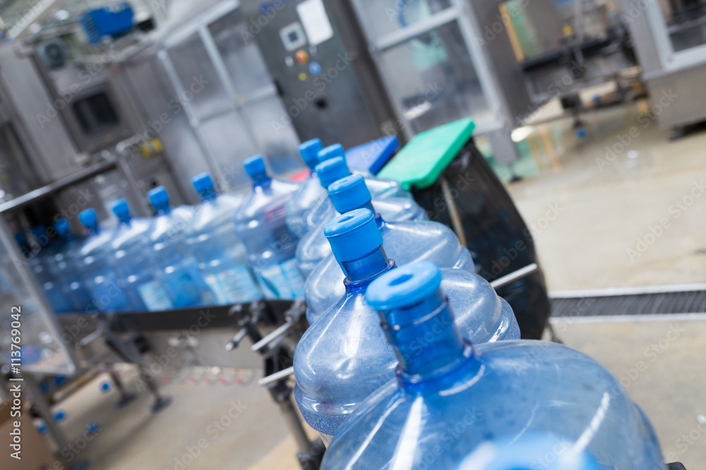 Robotic factory line for processing and bottling pure spring water into ...