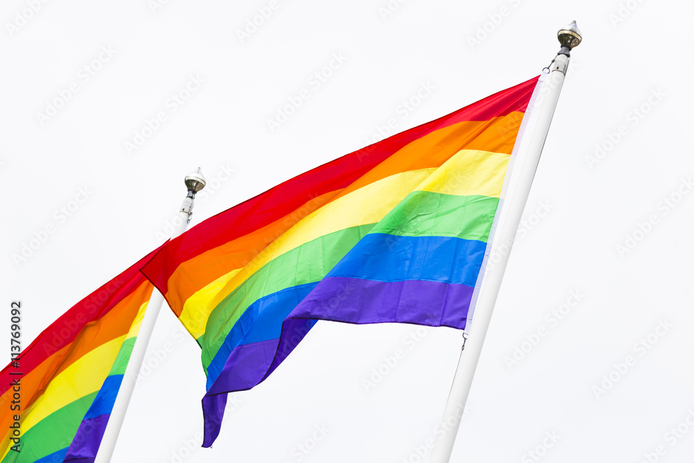Rainbow Flags foto de Stock | Adobe Stock