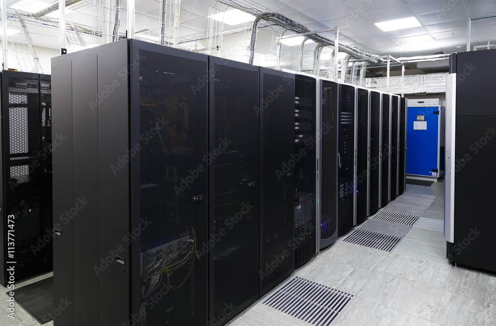 supercomputer clusters in the room data center Stock Photo | Adobe Stock