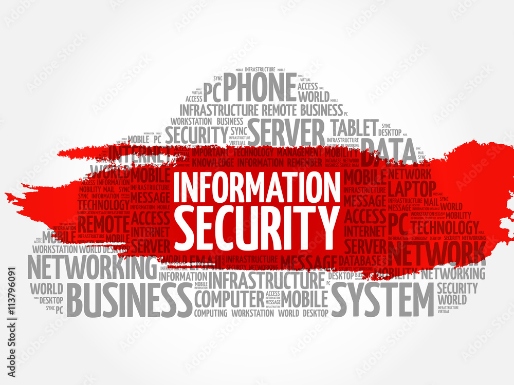 Information Security word cloud concept Stock Vector | Adobe Stock