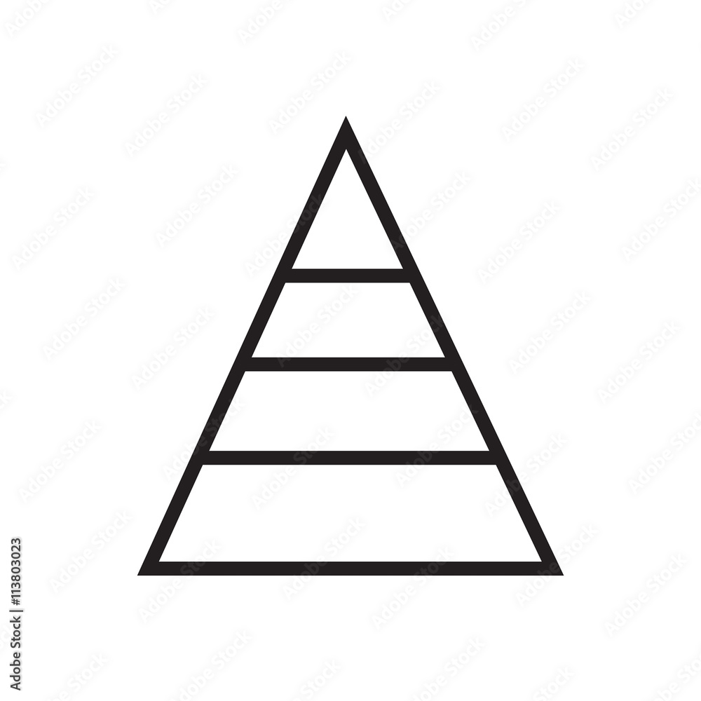 Triangle pyramid vector line illustration, icon, symbol, poster, Stock ...