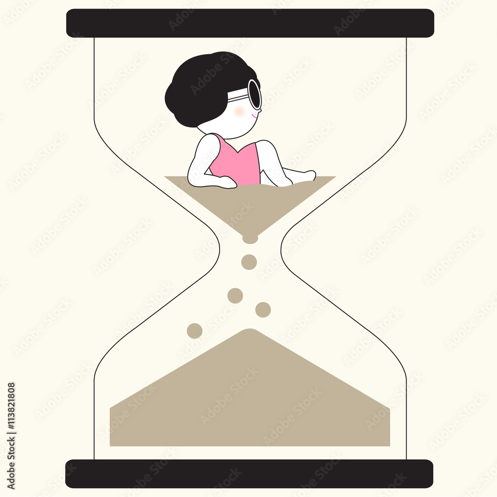 Holiday Time Is Running Out Character illustration Stock Vector | Adobe ...