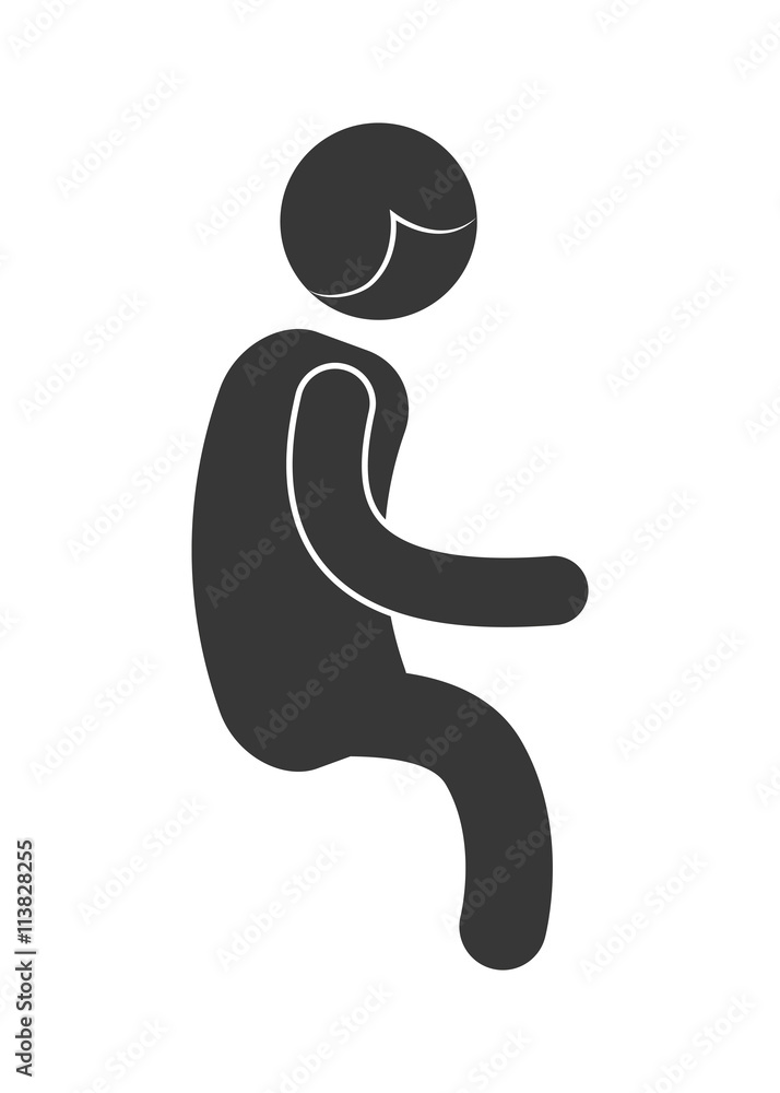 Pictogram silhouette. Action design. vector graphic Stock Vector ...