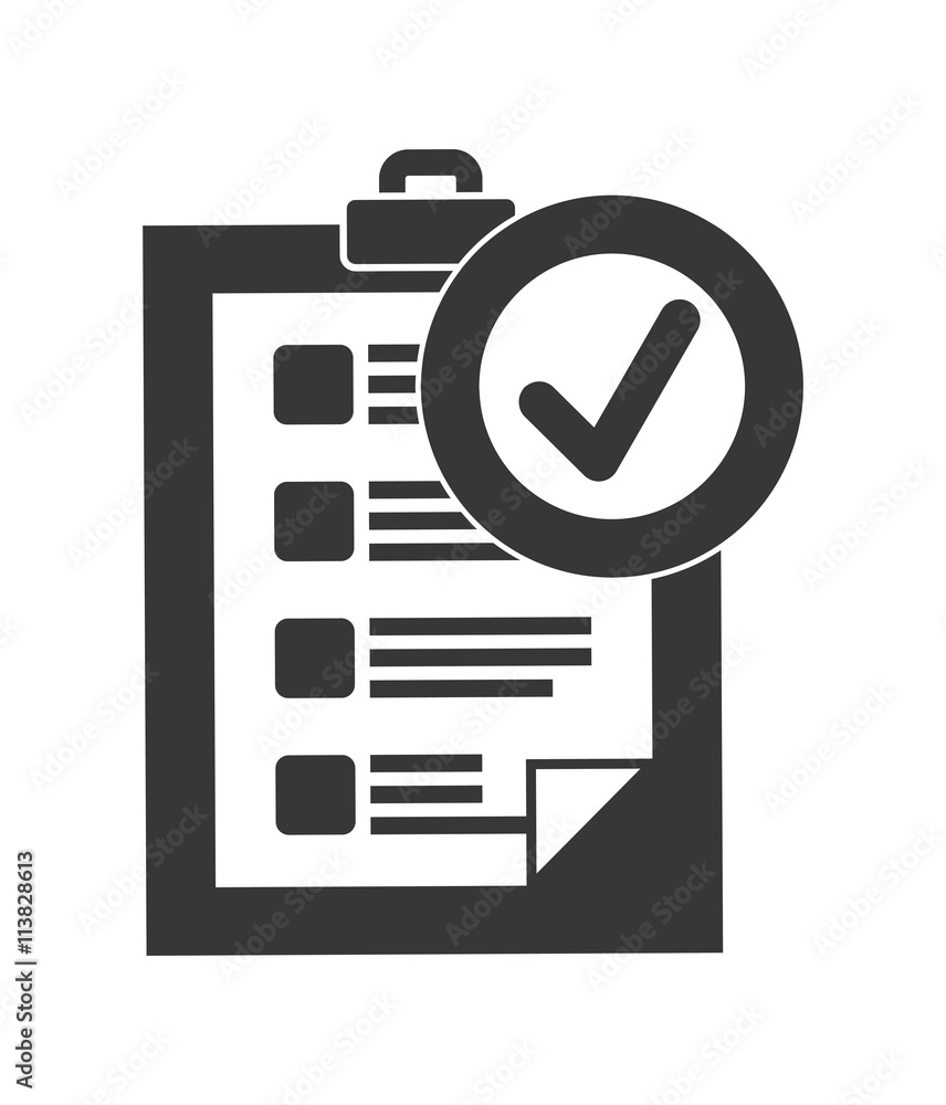 check list silhouette. Delivery design. vector graphic Stock Vector ...
