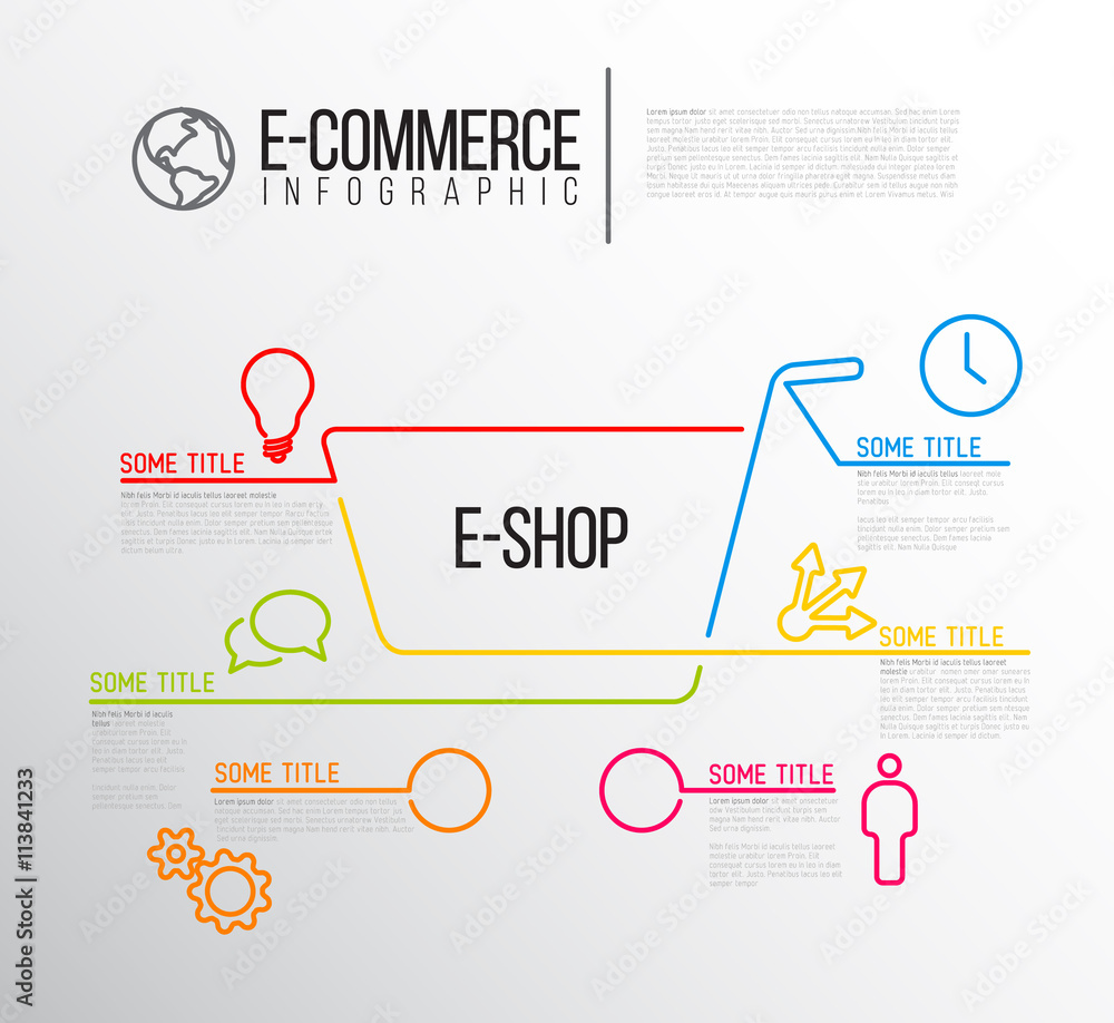 Vector E-commerce Infographic report template Stock Vector | Adobe Stock