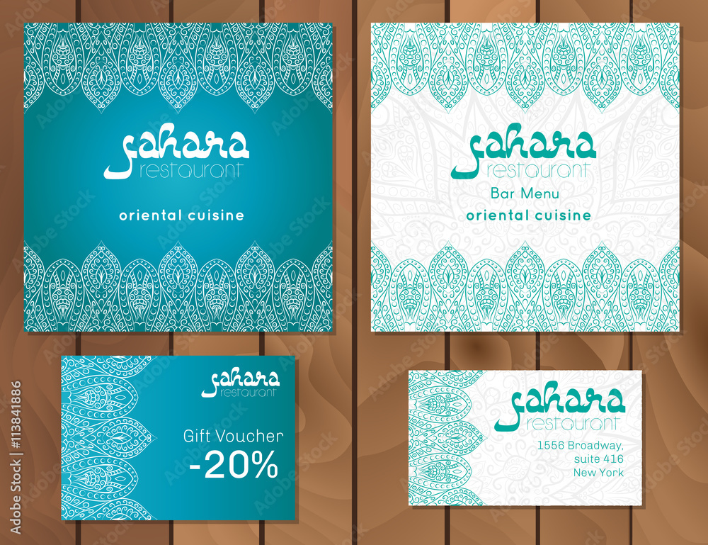 Vector illustration of a menu card template design for a restaurant or ...