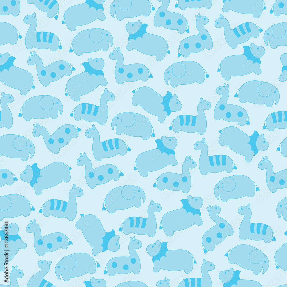 Children's background with animals Safari. Children's yellow background ...