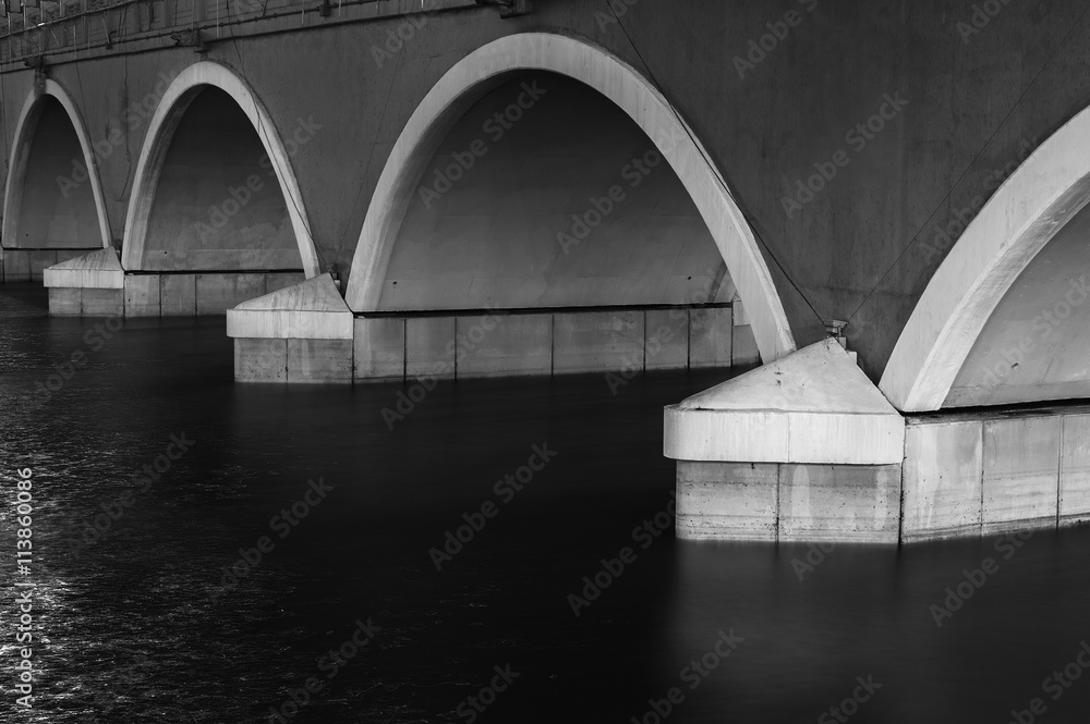 Rounded, semi-circular arch of bridge Stock Photo | Adobe Stock
