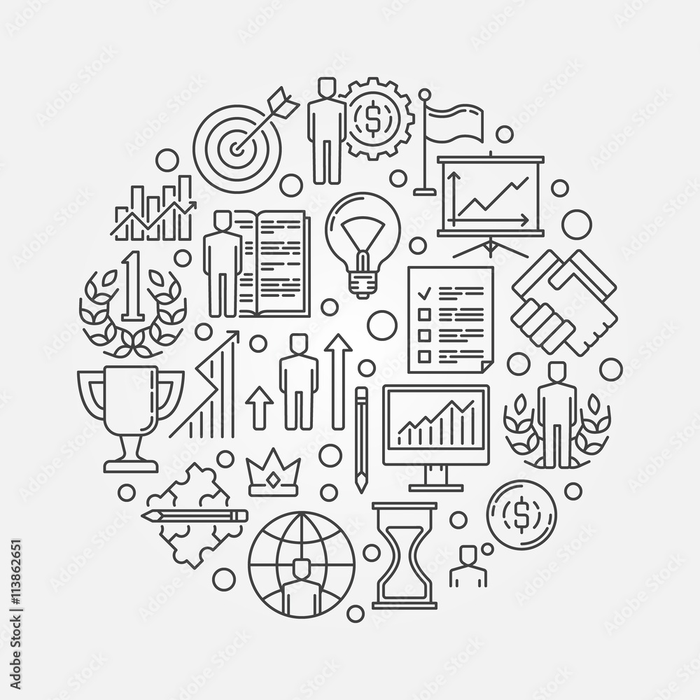 Personal development round illustration Stock Vector | Adobe Stock
