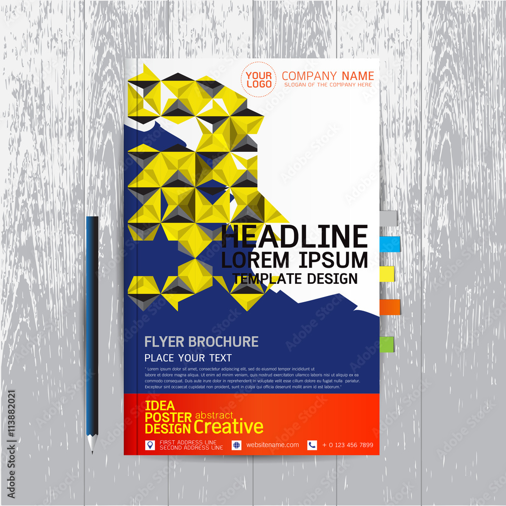 brochure, flyers, poster, design layout template in A4 size with Stock ...