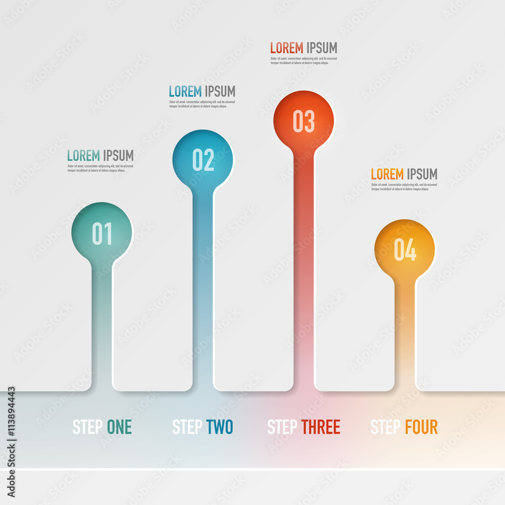 Vector chart template in modern style. For infographic and presentation ...