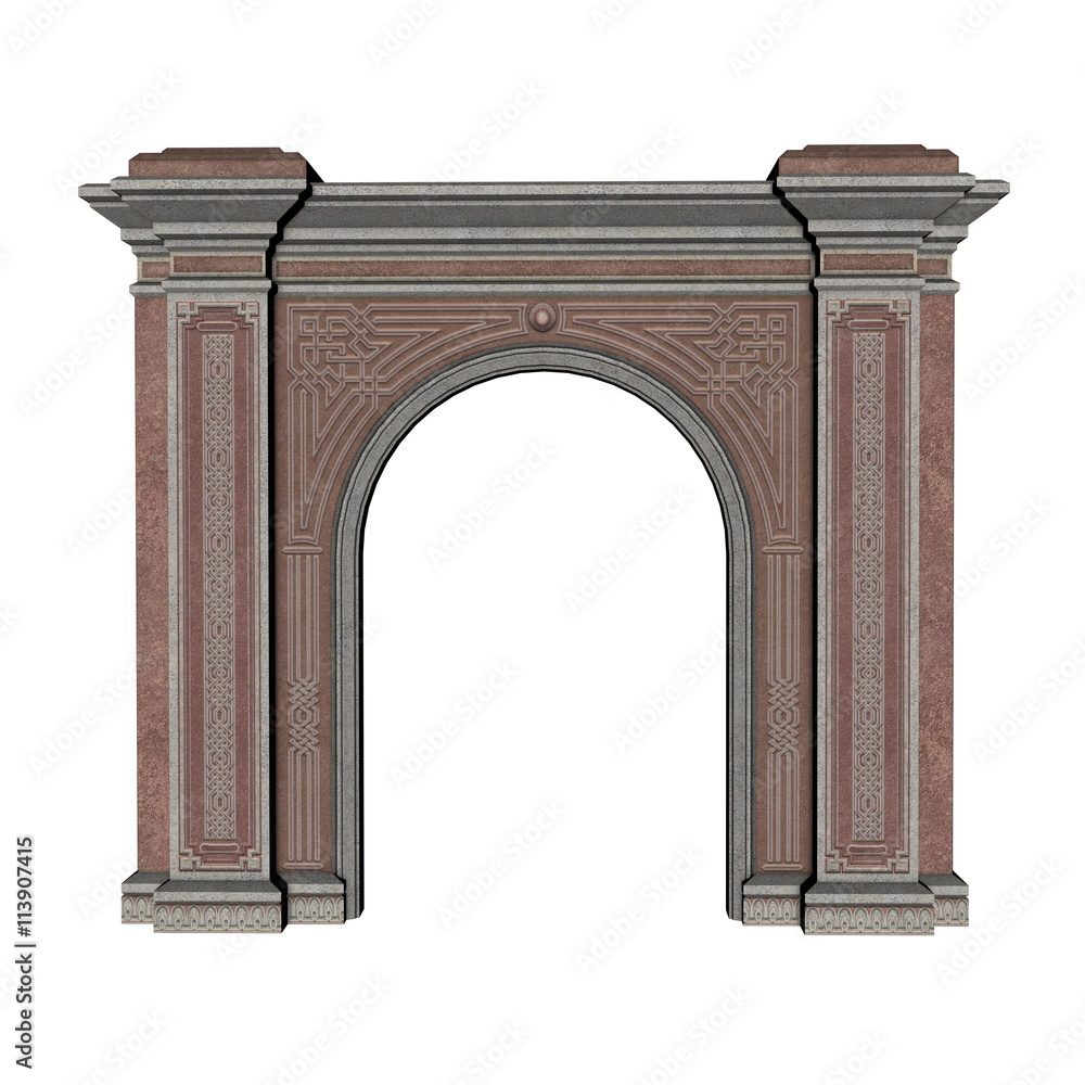 Arch - 3D render Stock Illustration | Adobe Stock