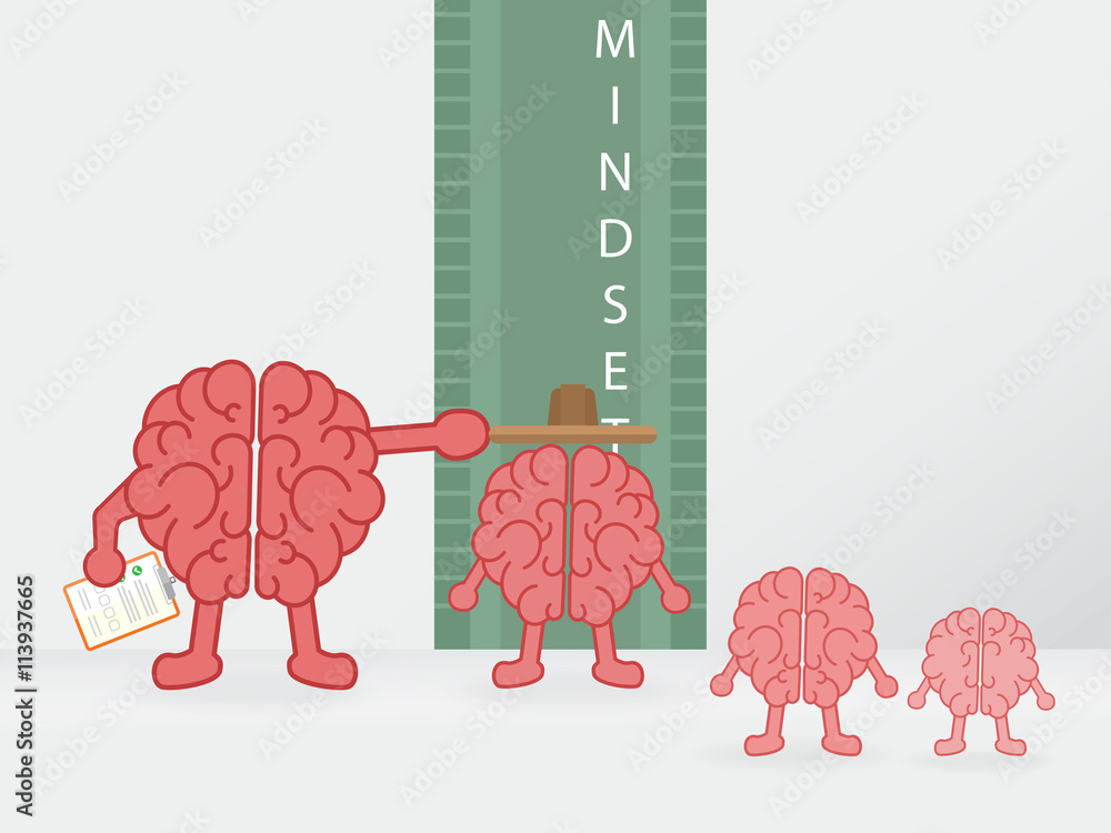 growth mindset. height brain measuring Stock Vector | Adobe Stock