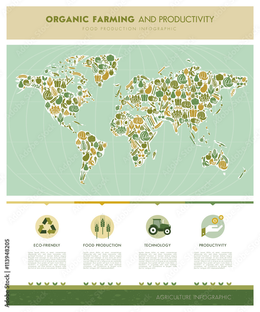 Food map infographic Stock Vector | Adobe Stock