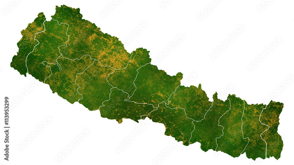 Nepal country map detailed visualisation Stock Illustration | Adobe Stock