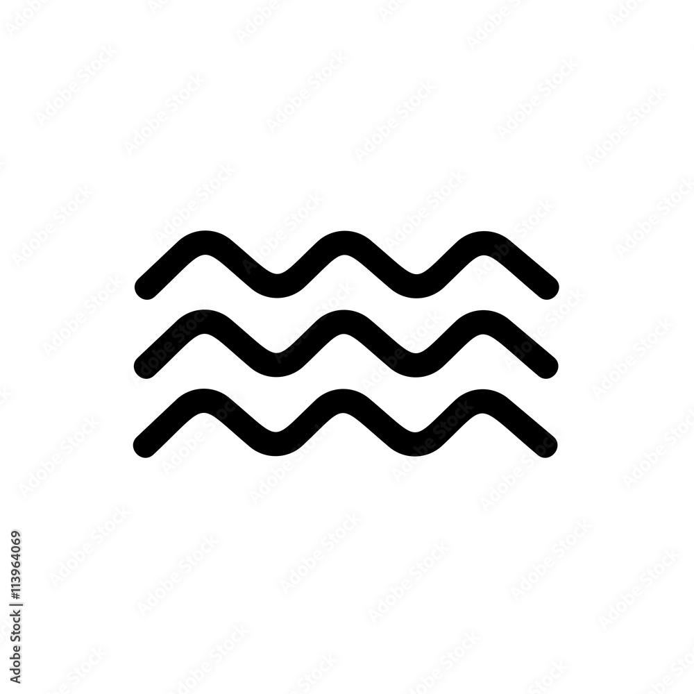 Waves simple icon Stock Vector | Adobe Stock