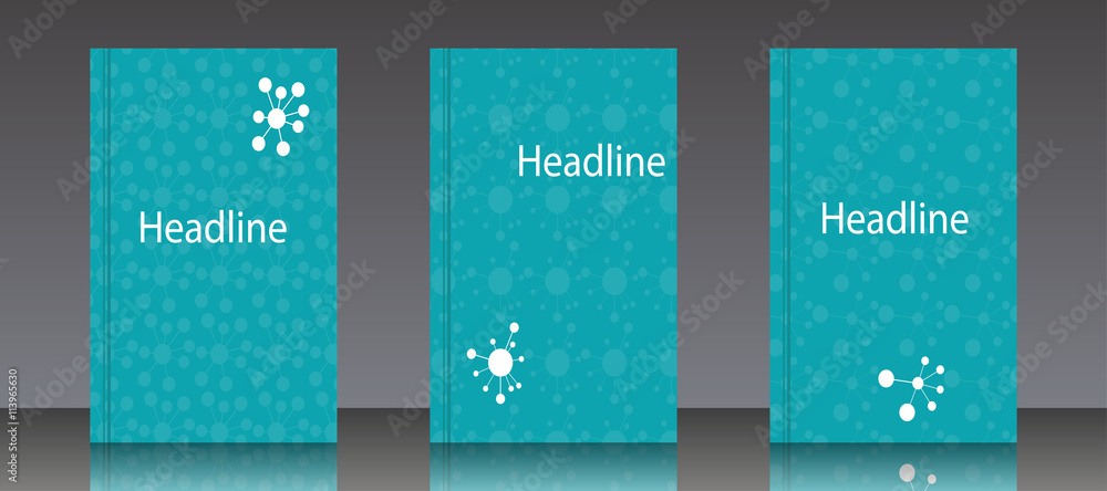 Set of digital backgrounds for dna molecule structure vector ...