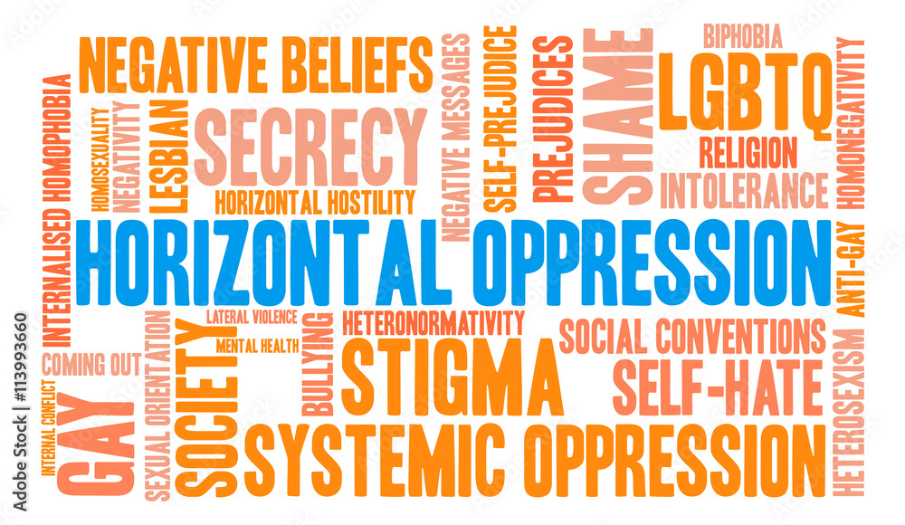 Horizontal Oppression word cloud on a white background. Stock Vector ...