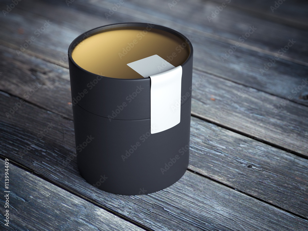 Round tube package. 3d rendering Stock Illustration | Adobe Stock