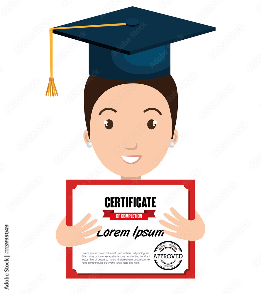 happy person graduating design, vector illustration eps10 graphic Stock ...